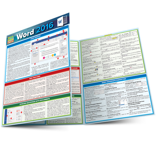 QuickStudy Microsoft Word 2016 Laminated Reference Guide (9781423226055)