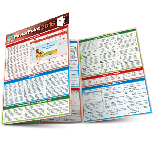 QuickStudy Microsoft Powerpoint 2016 Laminated Reference Guide ...