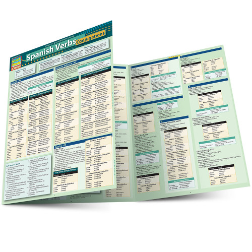 QuickStudy Spanish Verbs: Conjugations Laminated Study Guide ...