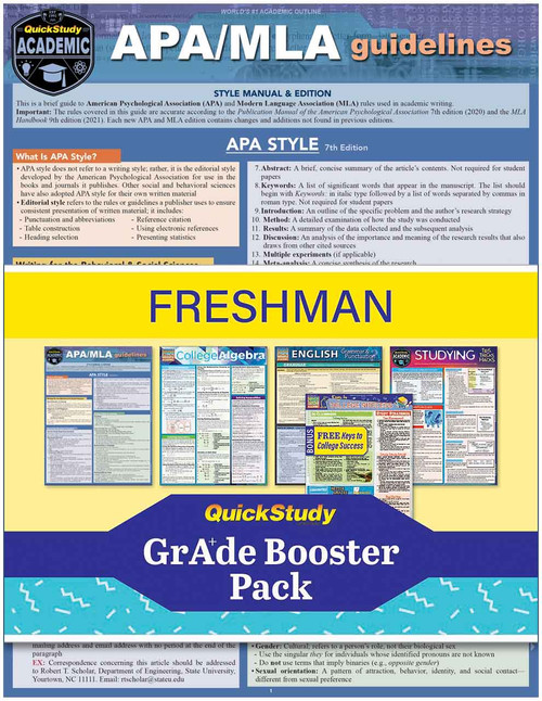 QuickStudy Freshman Grade Booster Pack (9781423236177)