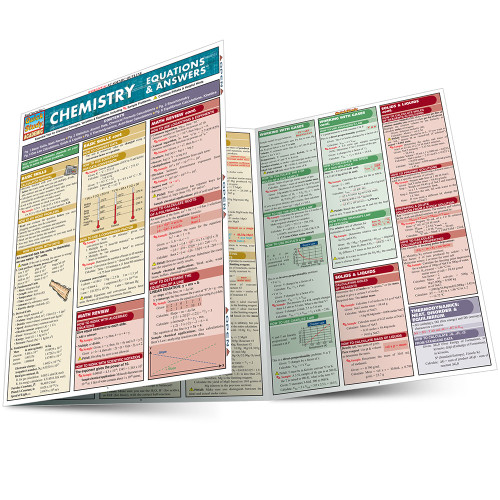 QuickStudy | Chemistry: Equations & Answers Laminated Study Guide ...
