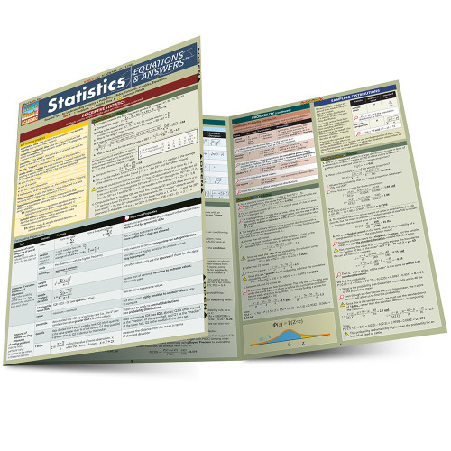 QuickStudy | Statistics: Equations & Answers Laminated Study Guide ...