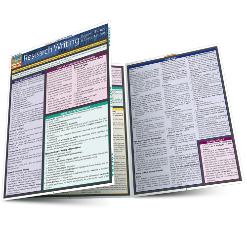 QuickStudy Research Writing Papers Theses & Dissertations Laminated ...