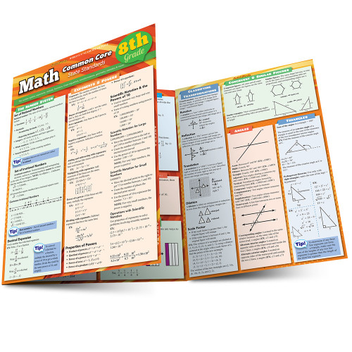 QuickStudy Math: Common Core 8Th Grade Laminated Study Guide ...
