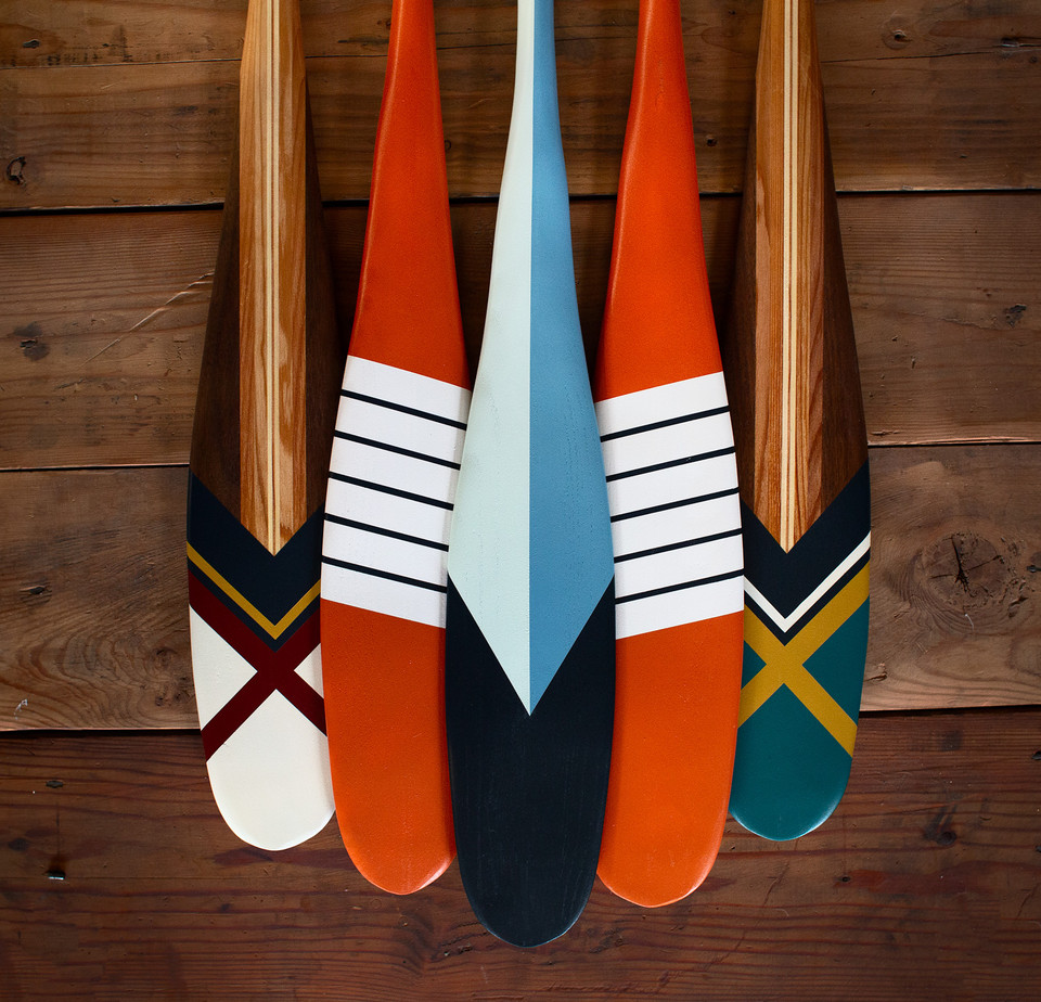 Two Step - Painted Decorative Canoe Paddle