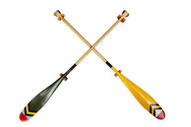 Crossed Paddles Hanger Set