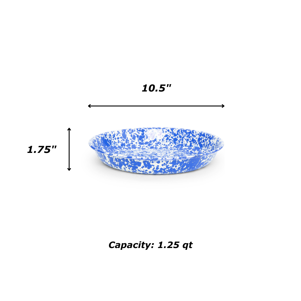 Splatter Pasta Plates, Set of 4 | Enamelware by Crow Canyon