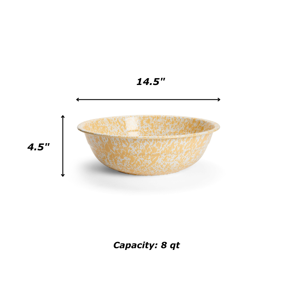 Splatter Medium Basin | Enamelware by Crow Canyon