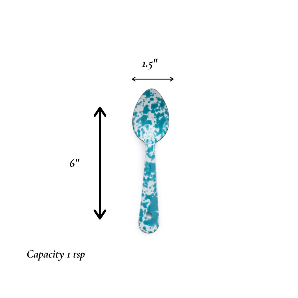 Splatter Small Spoons, Set of 4 | Enamelware by Crow Canyon