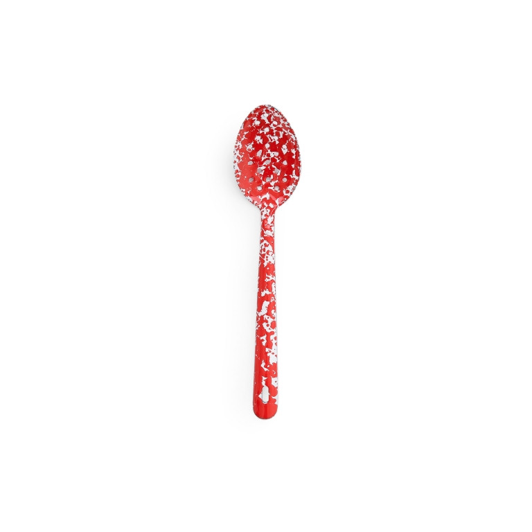 Splatter Large Slotted Spoon | Enamelware by Crow Canyon