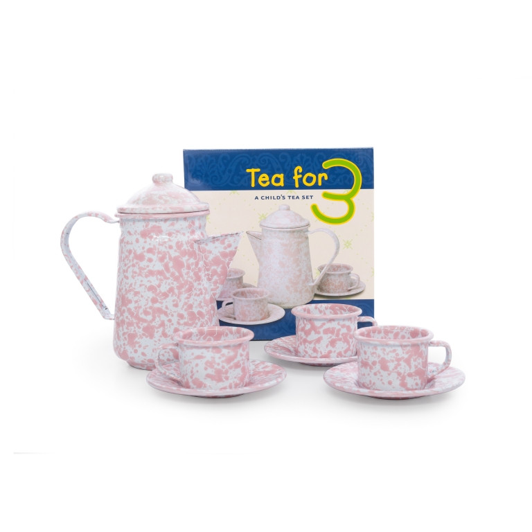 Splatter Kid's Tea for Three Set | Enamelware by Crow Canyon