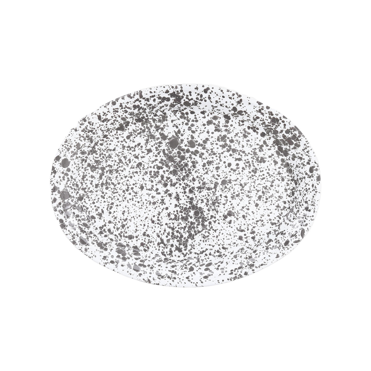 Splatter Oval Platter | Enamelware by Crow Canyon