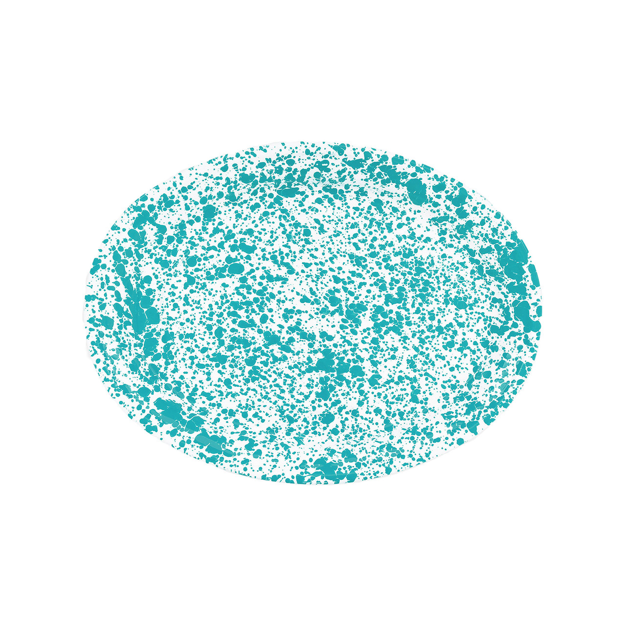 Splatter Oval Platter | Enamelware by Crow Canyon