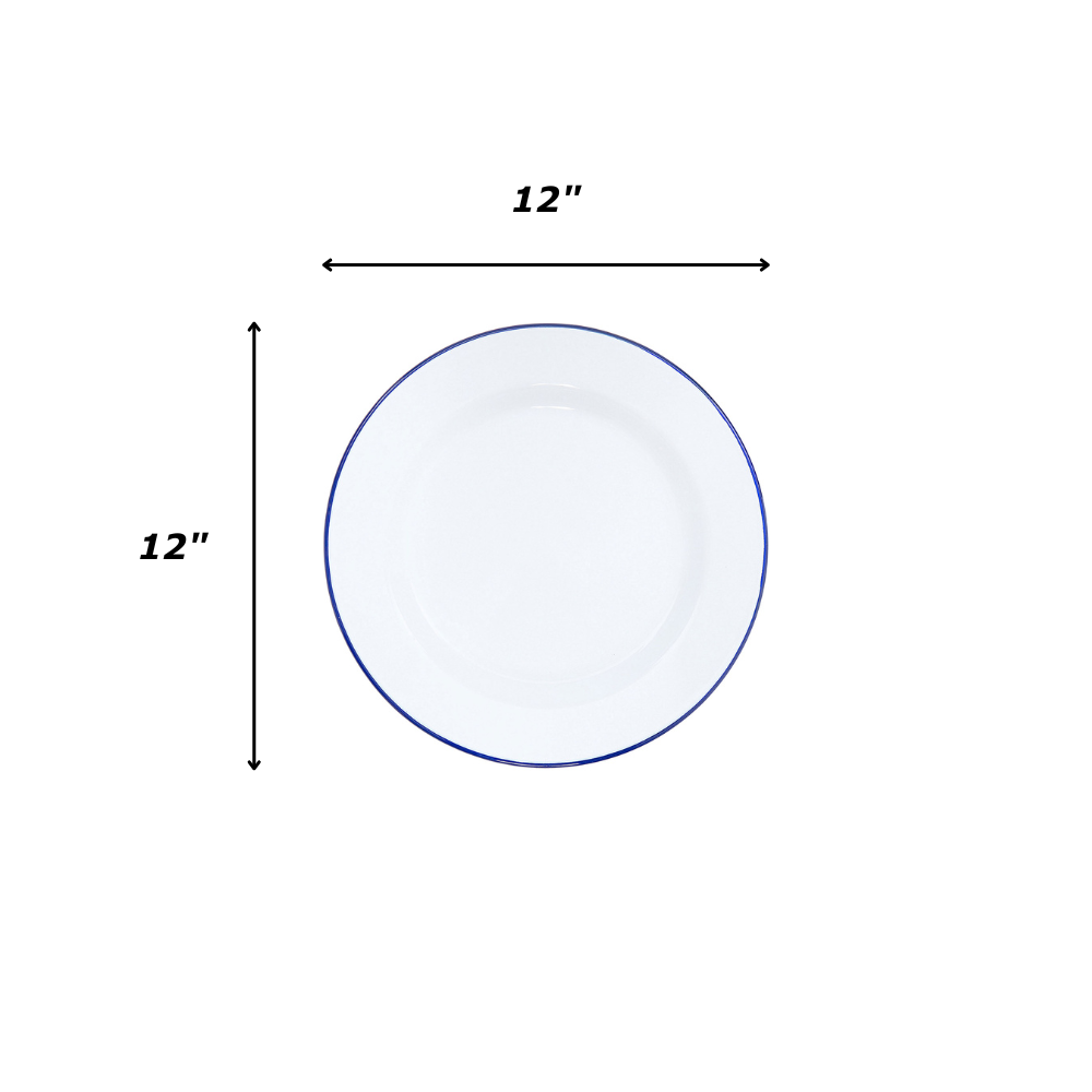 Vintage Buffet Plates, Set of 4 | Enamelware by Crow Canyon