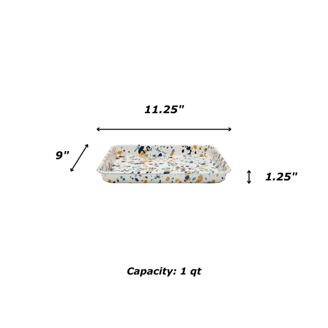 Catalina Small Rectangle Tray | Enamelware by Crow Canyon