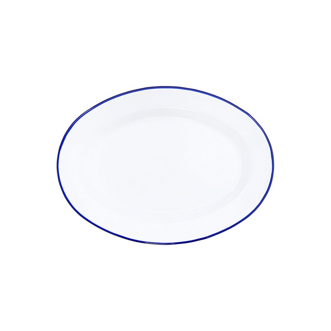Vintage Oval Plates, Set of 4 | Enamelware by Crow Canyon