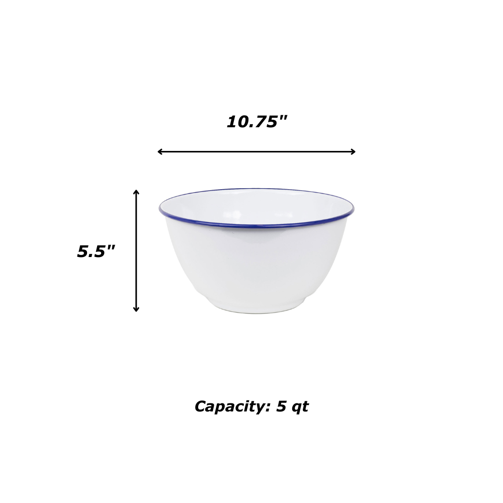 Vintage Large Salad Bowl | Enamelware by Crow Canyon