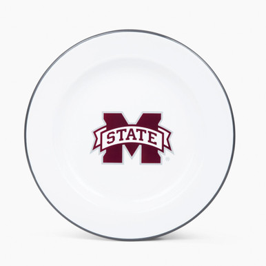 Mississippi State Enamelware Dinner Plates, Grey Rim, Set of 4 ...