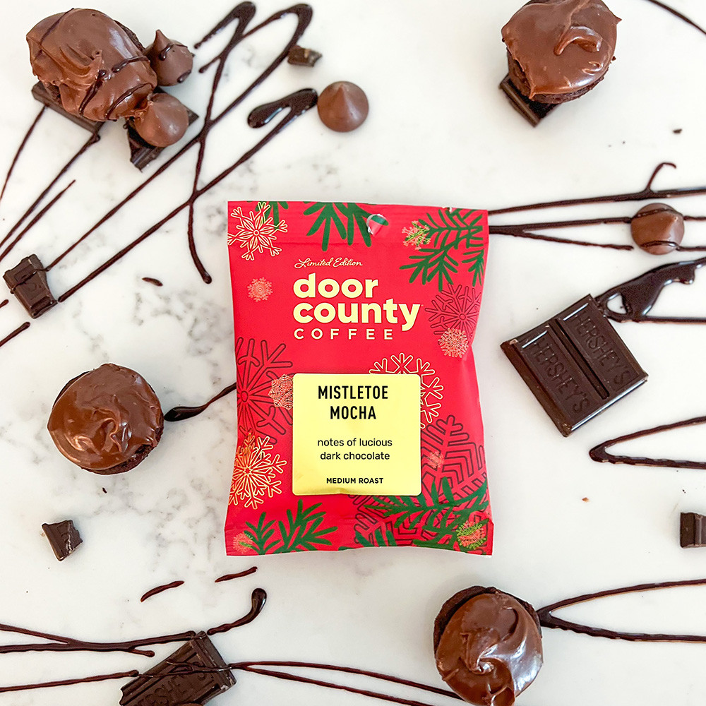 Mistletoe Mocha Coffee Full-Pot Bags | Door County Coffee