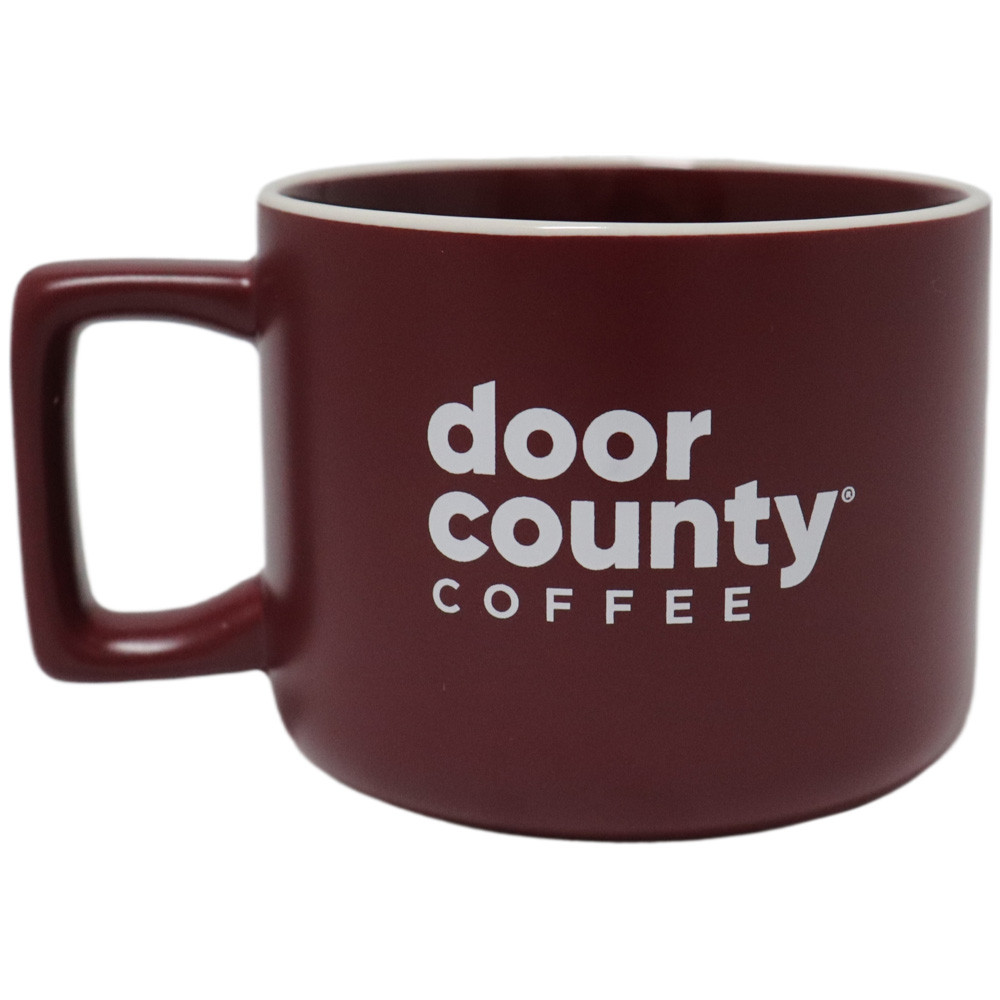 Maroon Matte Ceramic Coffee Mug 12 oz
