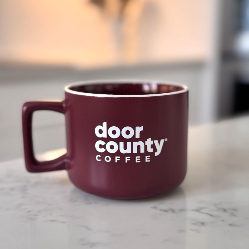 Maroon Matte Ceramic Coffee Mug 12 oz