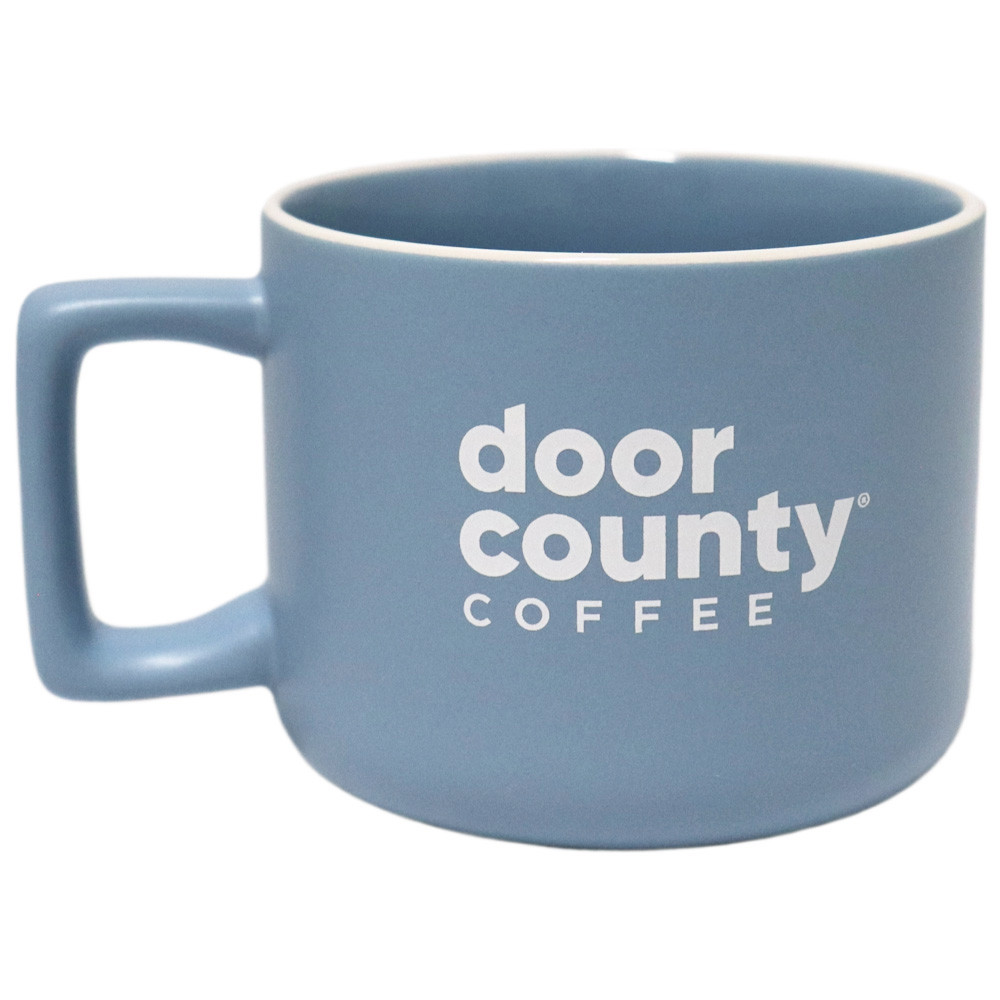 Blue Matte Ceramic Coffee Mug 12 oz