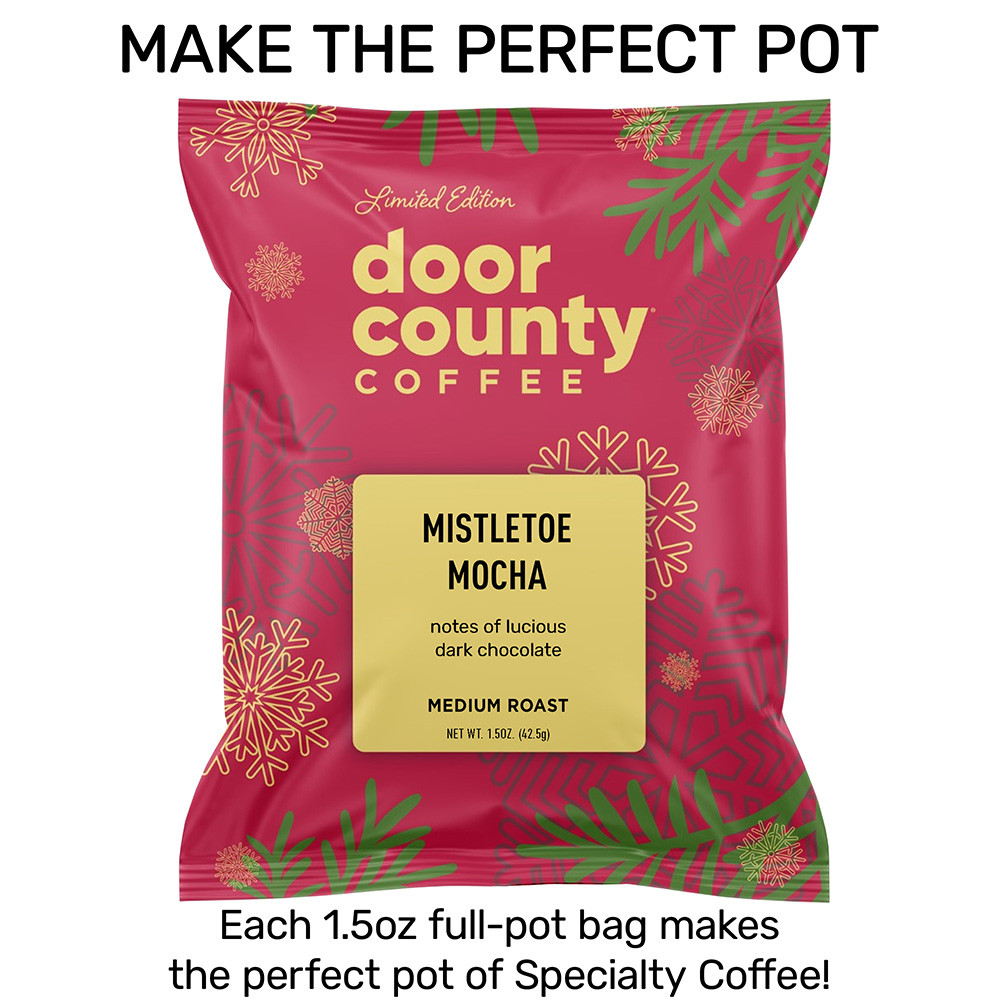 Mistletoe Mocha Coffee Full-Pot Bags | Door County Coffee