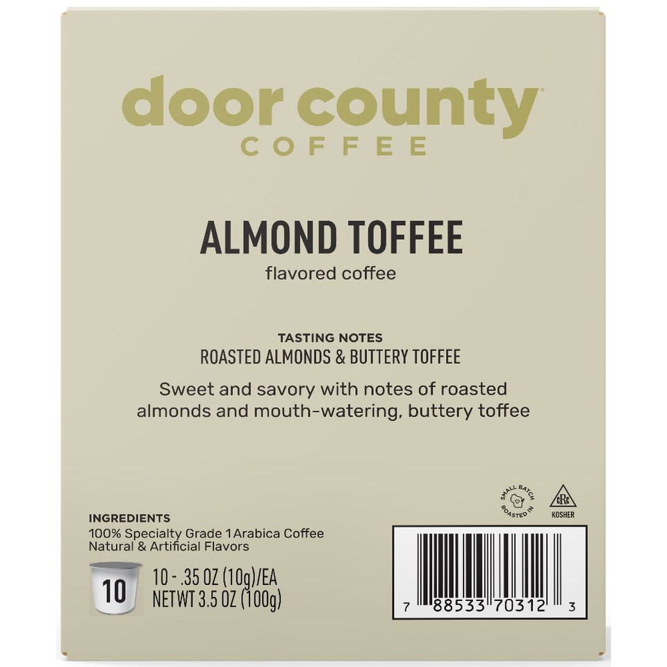 Almond Toffee Coffee Single Serve Cups - Door County Coffee