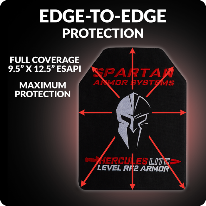 Hercules Lite Level RF2/III+ Body Armor Plates - Set of Two by Spartan ...