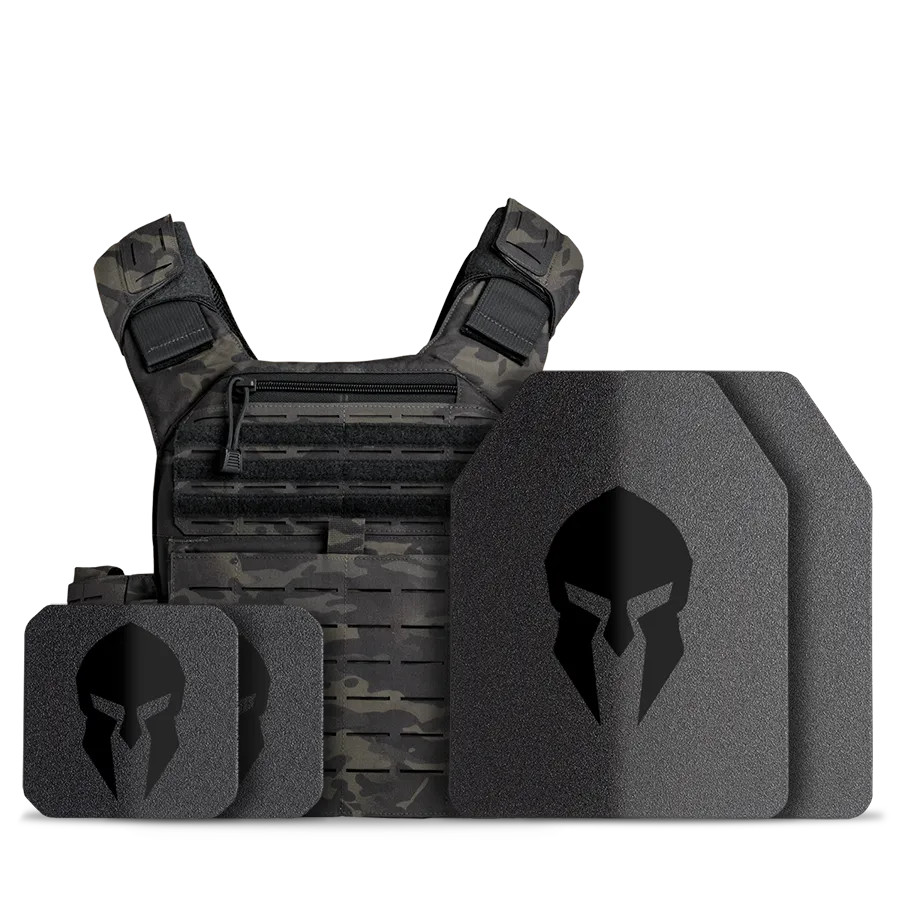 Spartan Level III+ AR550 Steel SAPI/ESAPI Medium Body Armor Plates ...