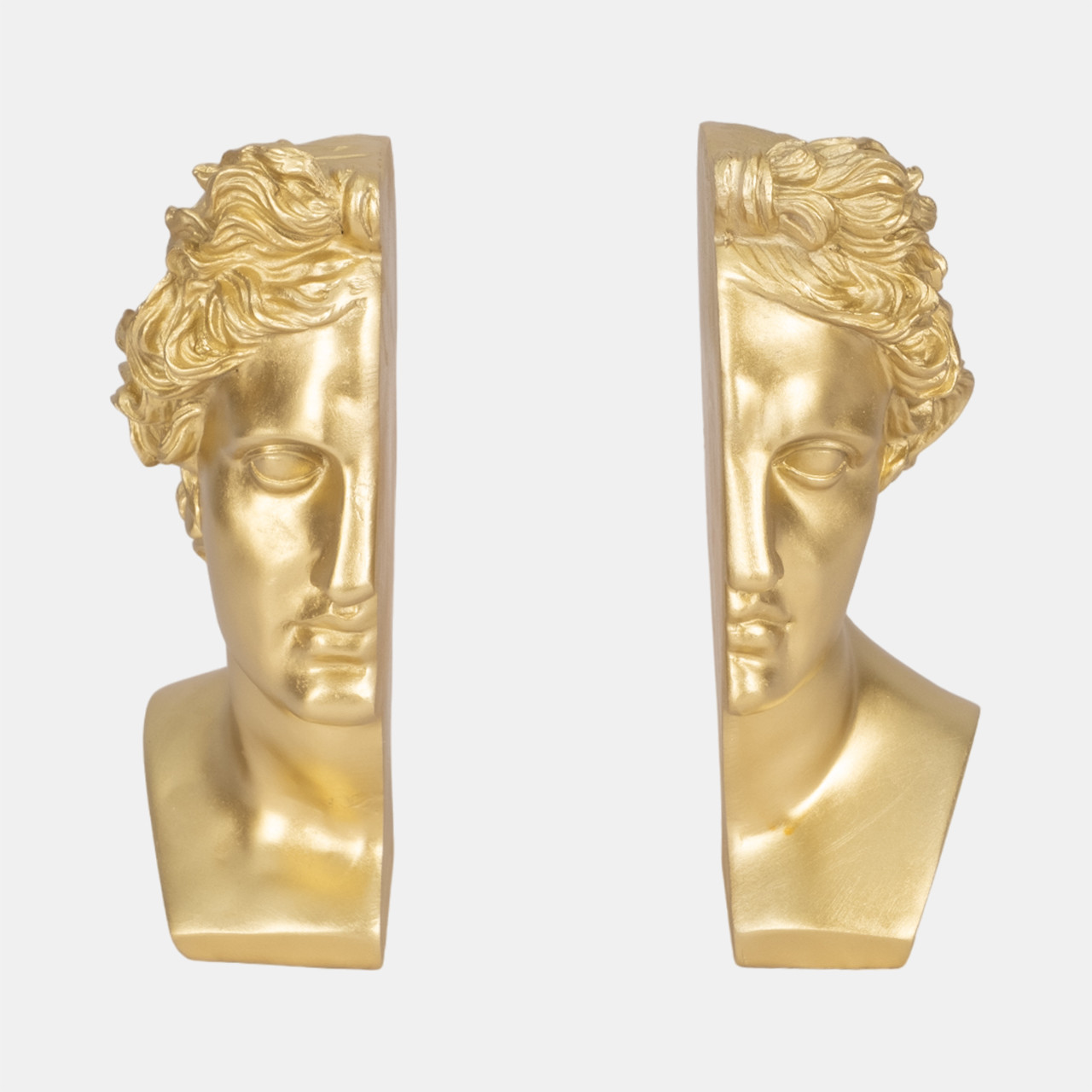 S/2 Resin, 9" Greek Goddess Bookends, Gold | Sagebrook Home