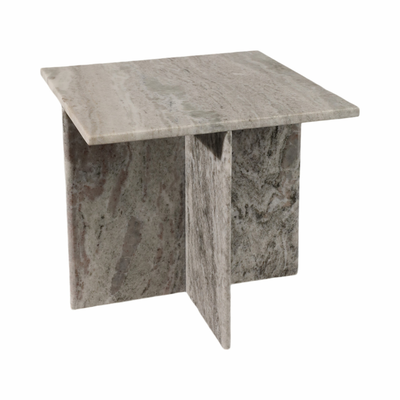18" Rommi Large Marble Table, White | Sagebrook Home