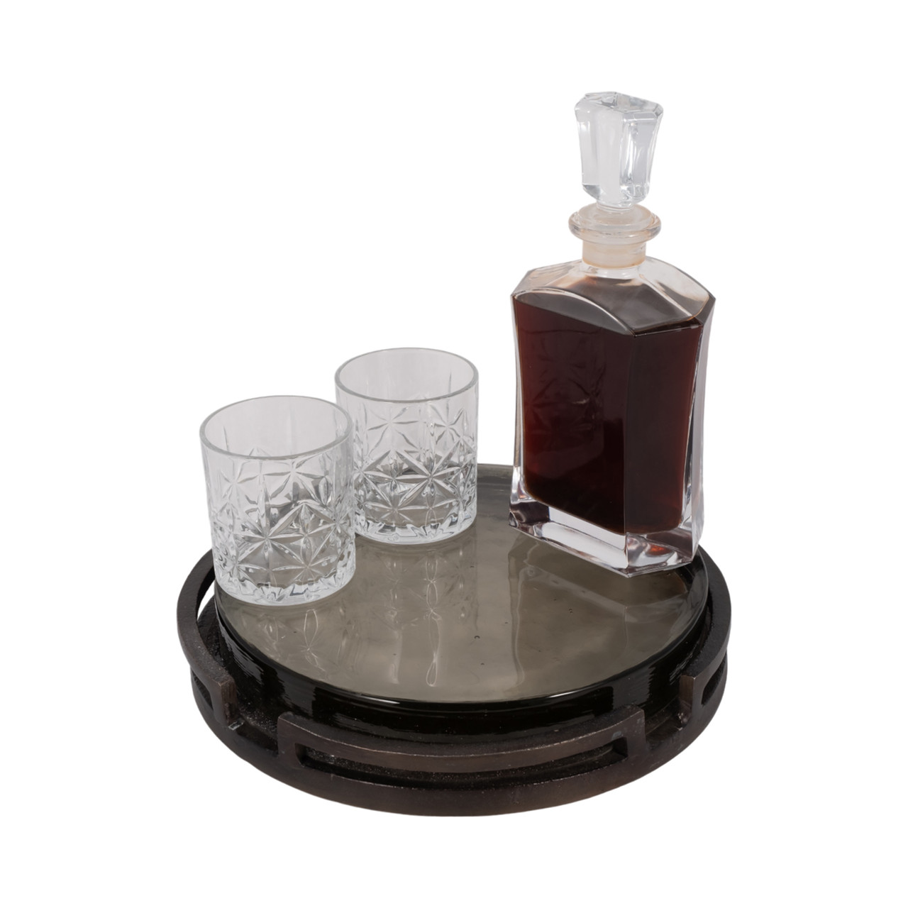 12" Hadar Small Bronze Tray | Sagebrook Home