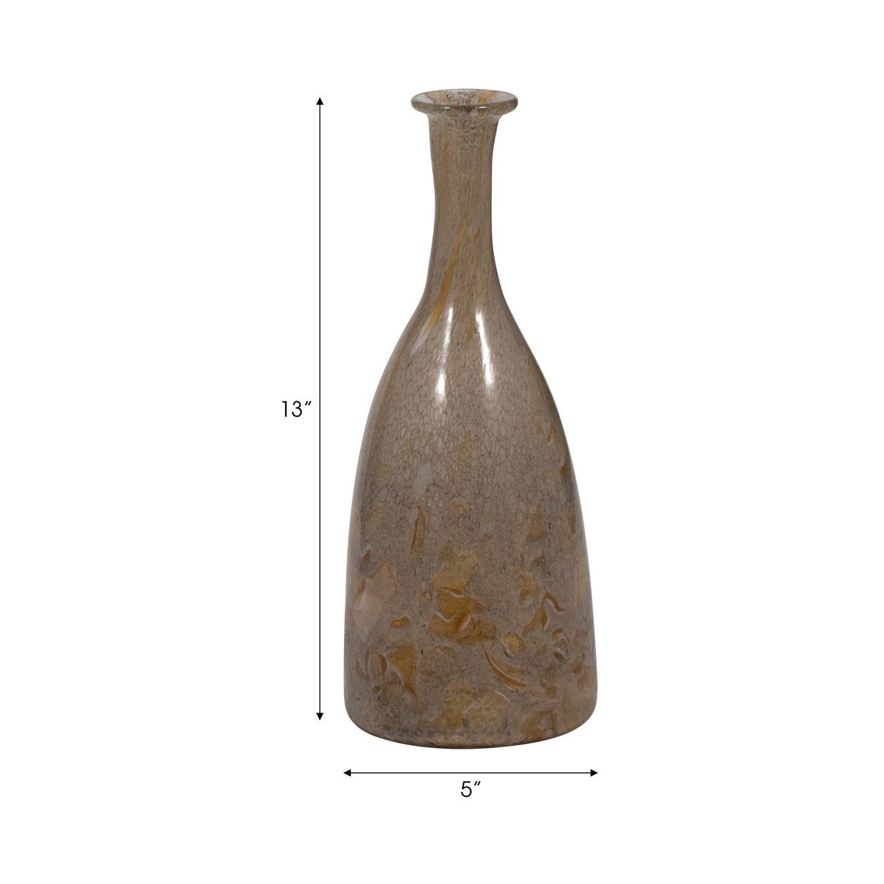 13" Foley Medium Glass Bottle | Sagebrook Home