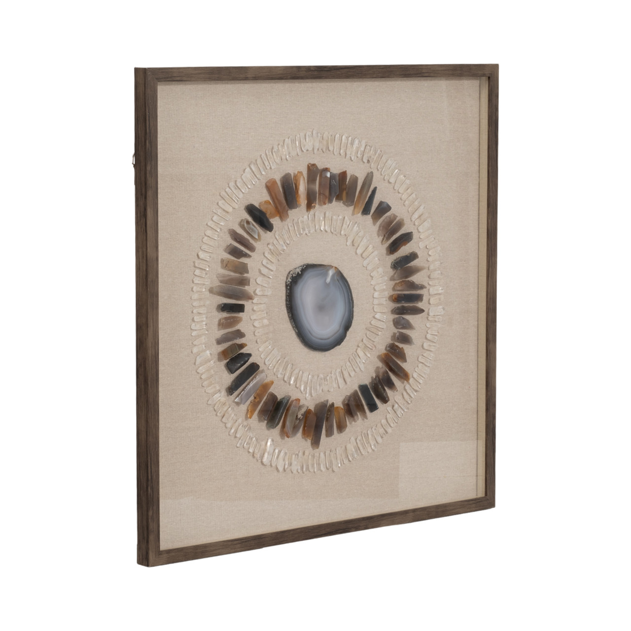 30x30 Henderson Agate And Crystal Shadow Box Wall | Sagebrook Home