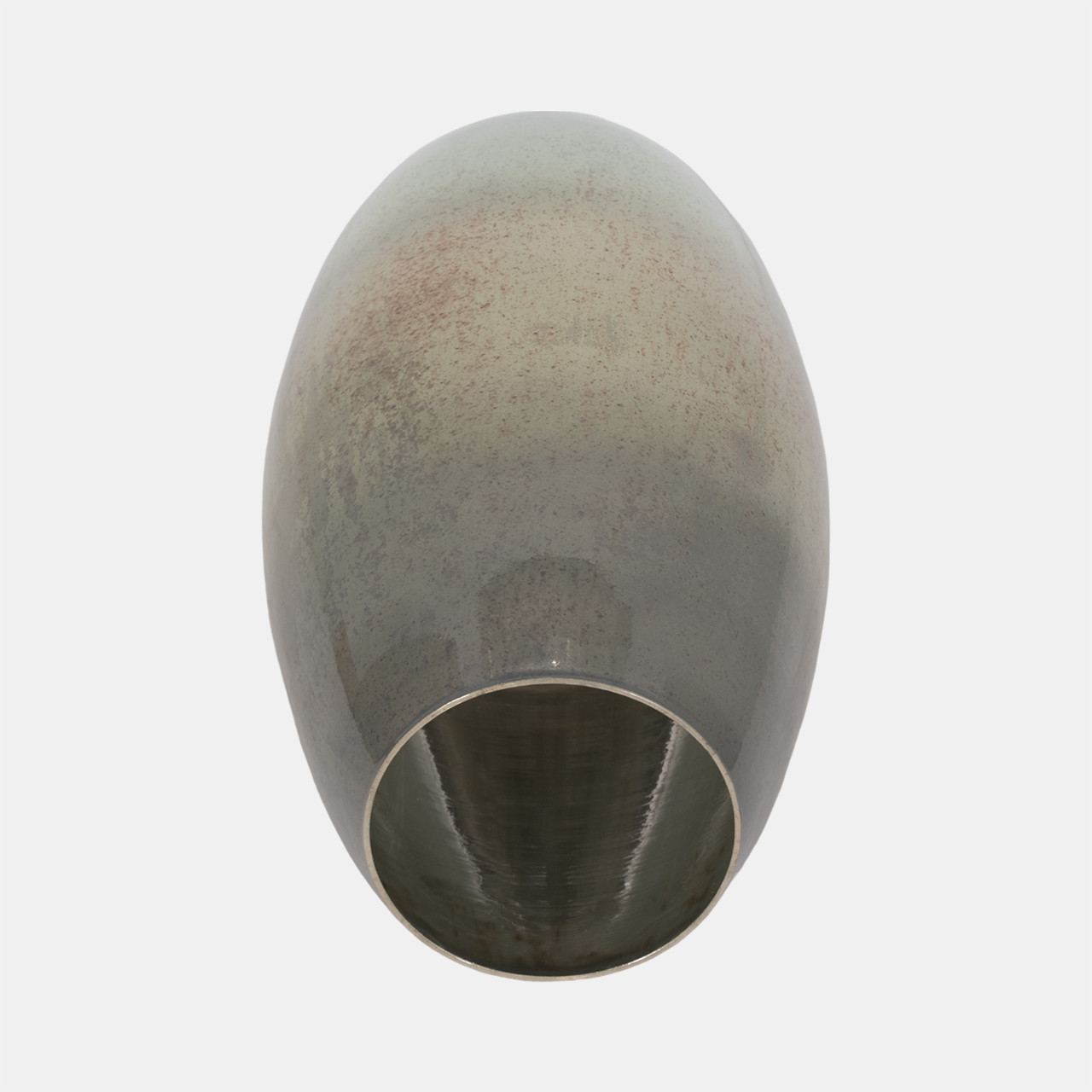 17" Curved Glass Vase Green Mercury Ombre, Multi | Sagebrook Home