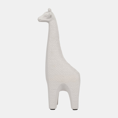 Clay, 12" Loopy Pattern Giraffe, Ivory | Sagebrook Home