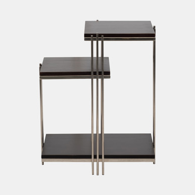 Metal/wood, 24" Three Tier Side Table | Sagebrook Home