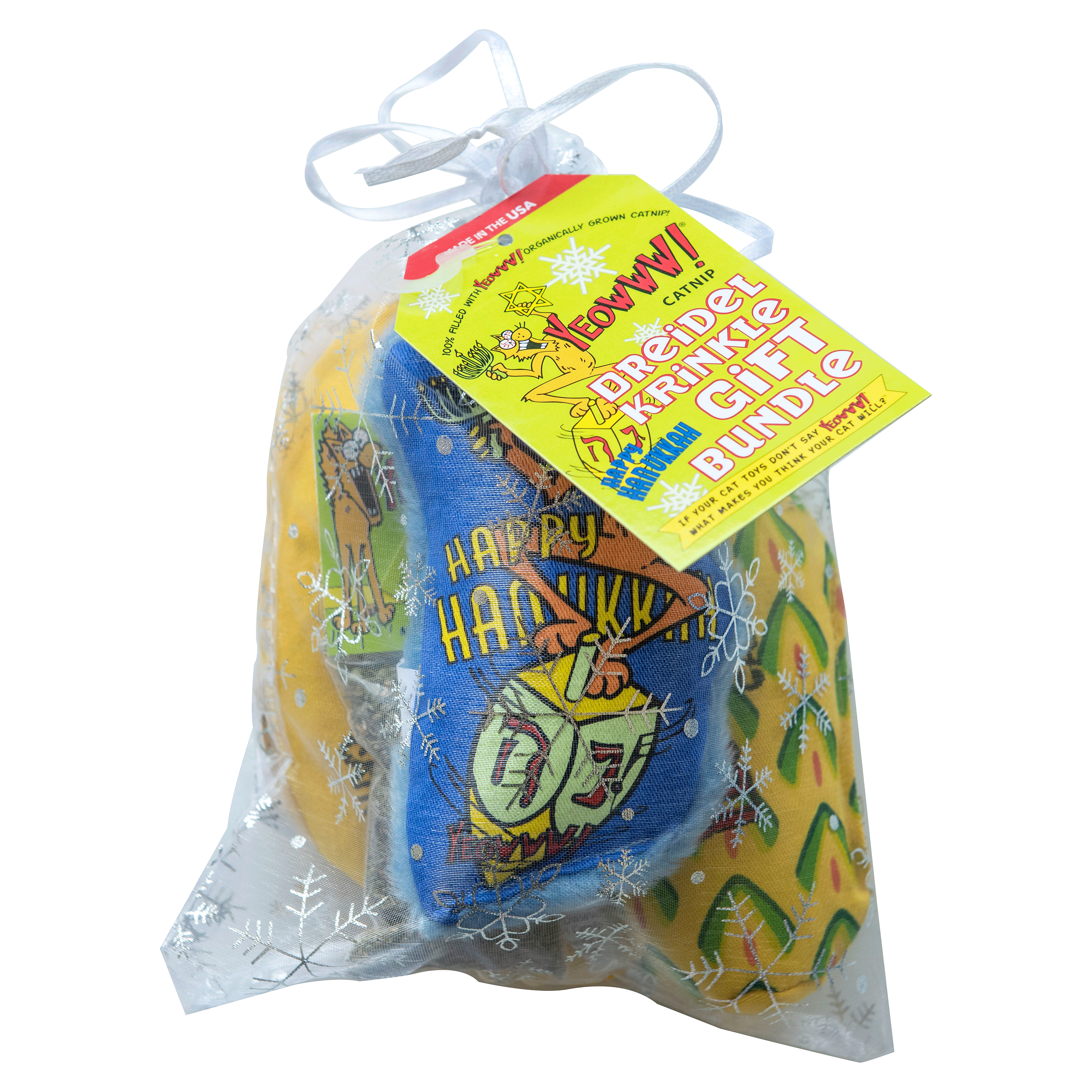 Dreidel Krinkle Holiday Gift Bundle - Yeowww! Catnip