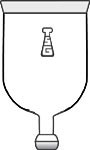 Flask, Reaction, Cylindrical with Take-Off Joint - Tudor Scientific Glass
