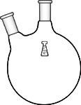Flask, Two-Neck, Cyanide Distillation - Tudor Scientific Glass