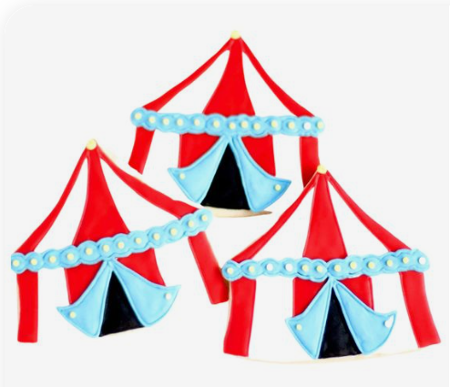 Circus Tent Icing Cookies Icing Cookies 9x13 Gift Platter| Elegant ...