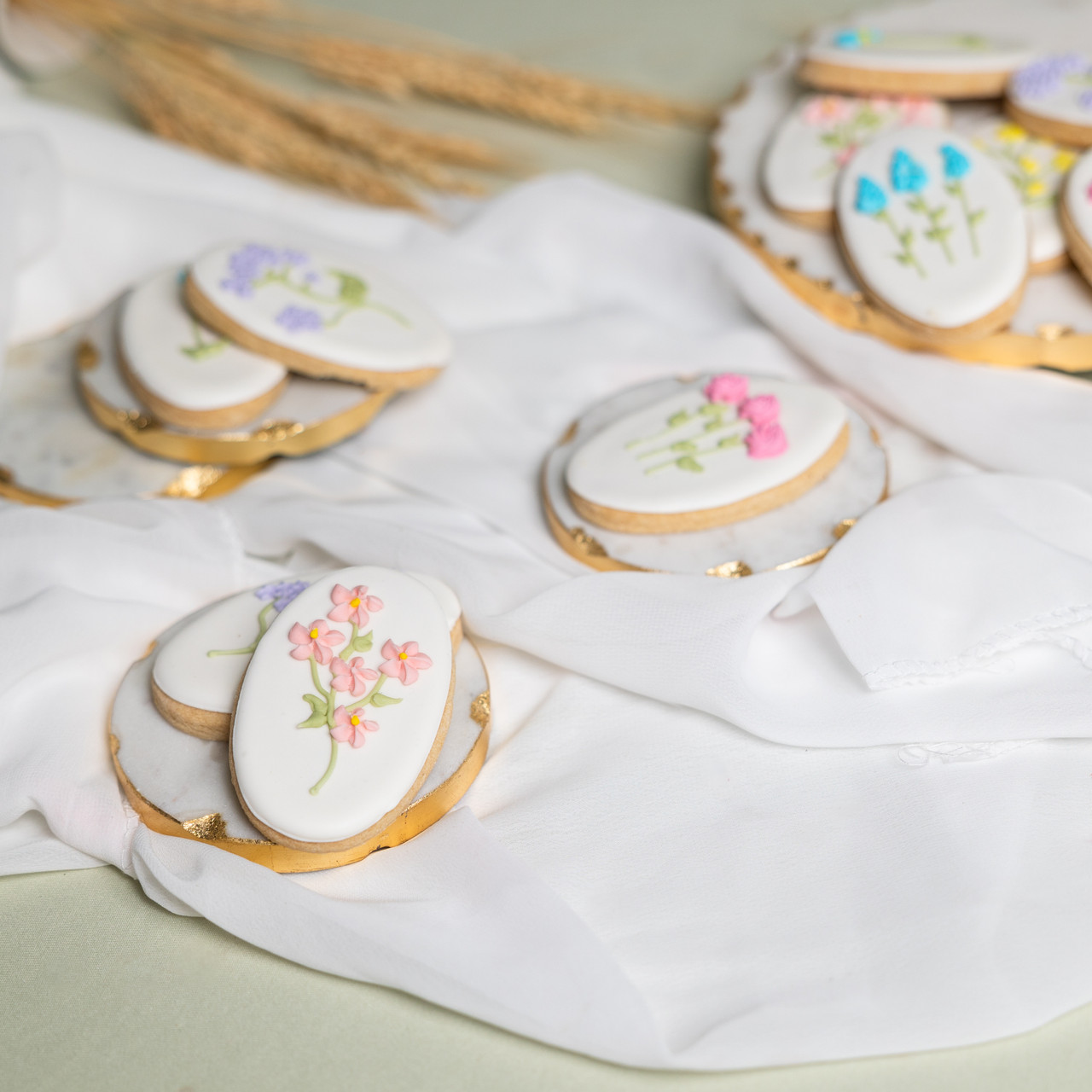 Shavuos Assorted Floral Oval Icing Cookies Cookies 9x13 Gift Platter ...