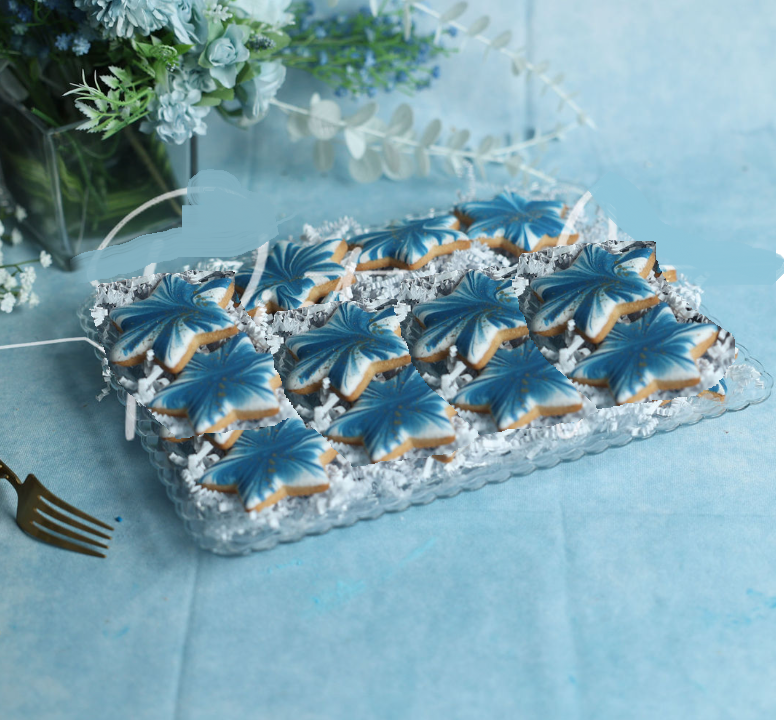 Blue Jewish Star Icing Cookies - 12 per 9x13 Gift Platter| Elegant ...
