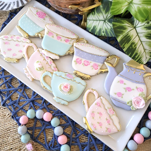 DIY Assorted Tea Party Kit Sugar Cookies 9x13 Gift Platter| Elegant ...