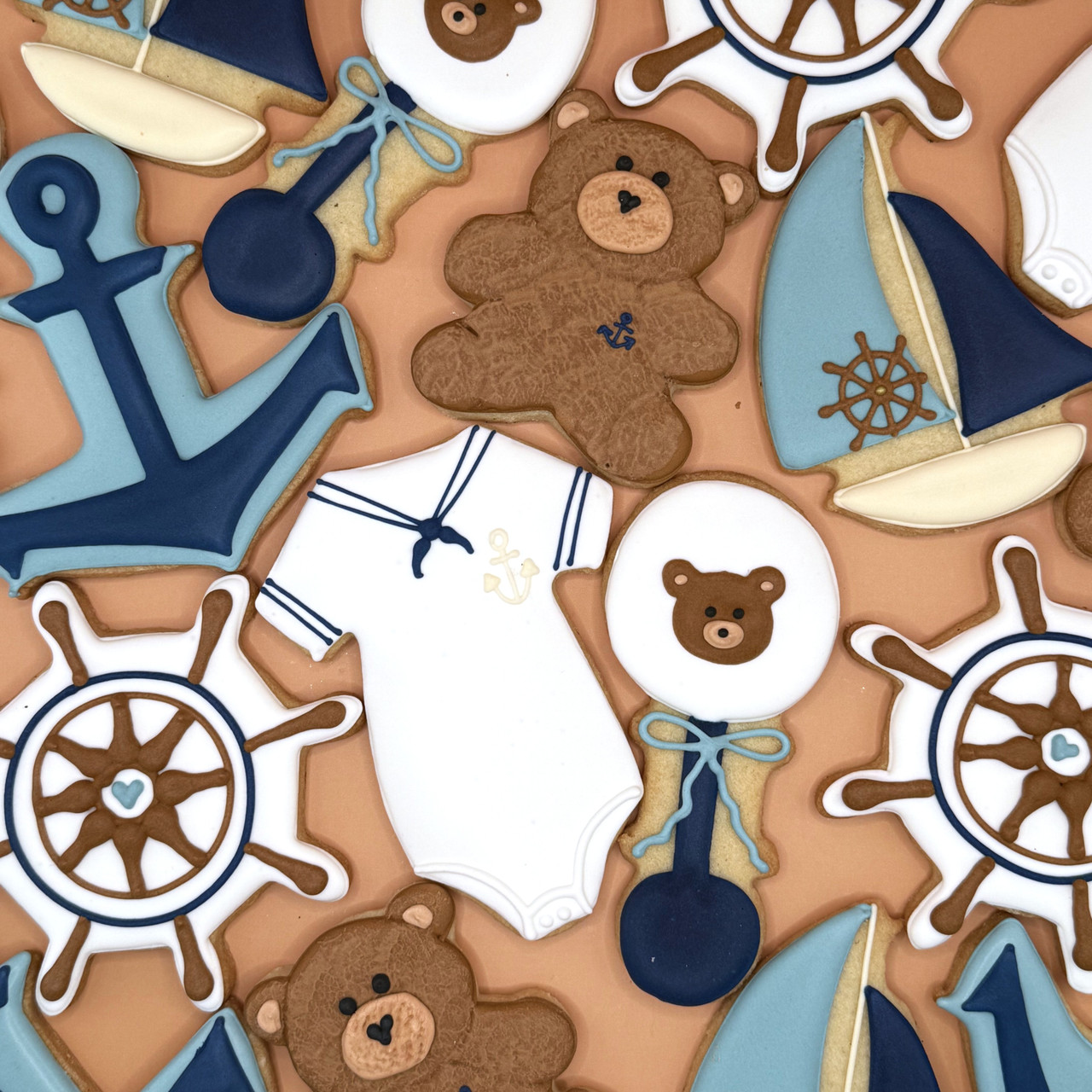 Teddy Sailor Cookie Set - 12 per 9x13