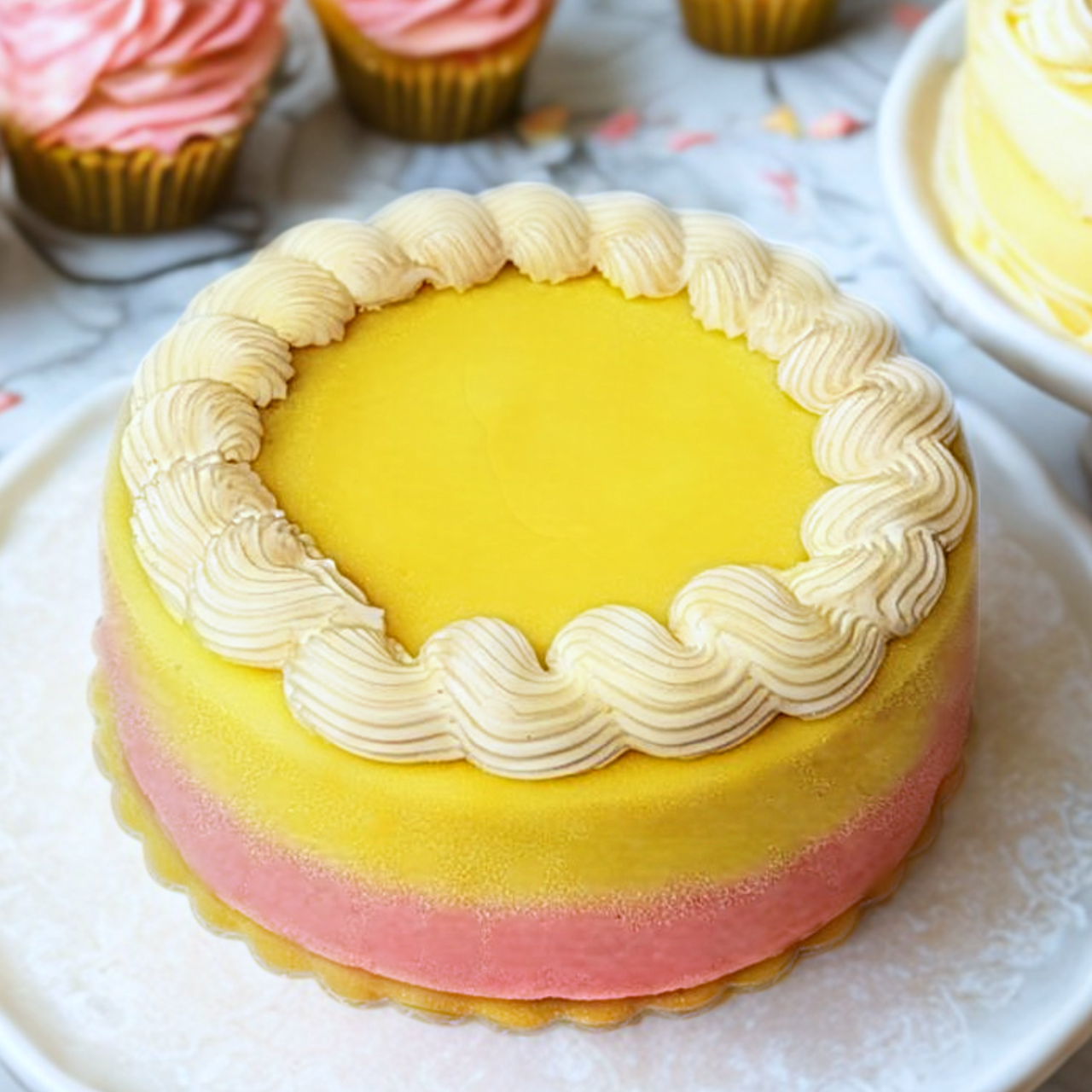 8" Strawberry Mango Sorbet Cake