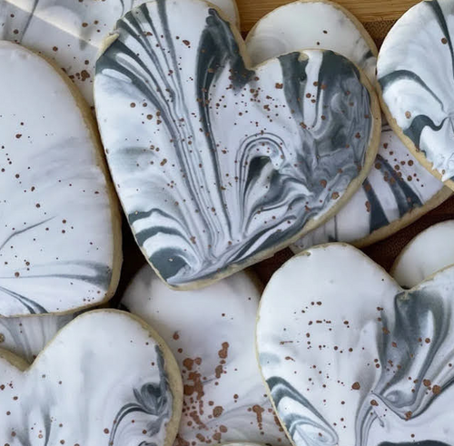 Marble heart Cookies 9x13 Gift Platter| Elegant Desserts NY