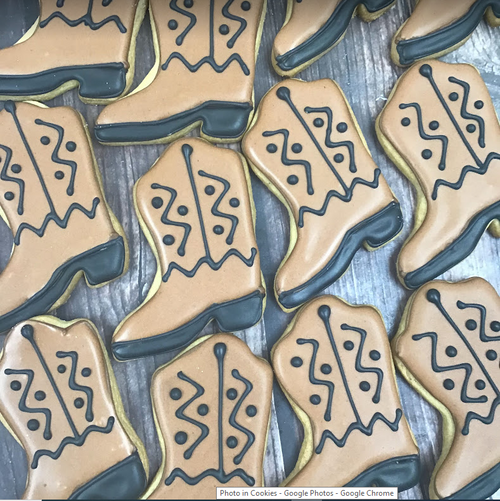 Cow Boy Boot Icing Cookies 9x13 Gift Platter| Elegant Desserts NY