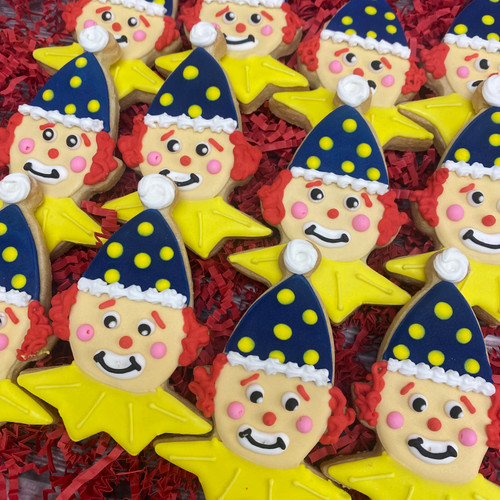 Clown With Red Hair Icing Cookies 9x13 Gift Platter| Elegant Desserts NY